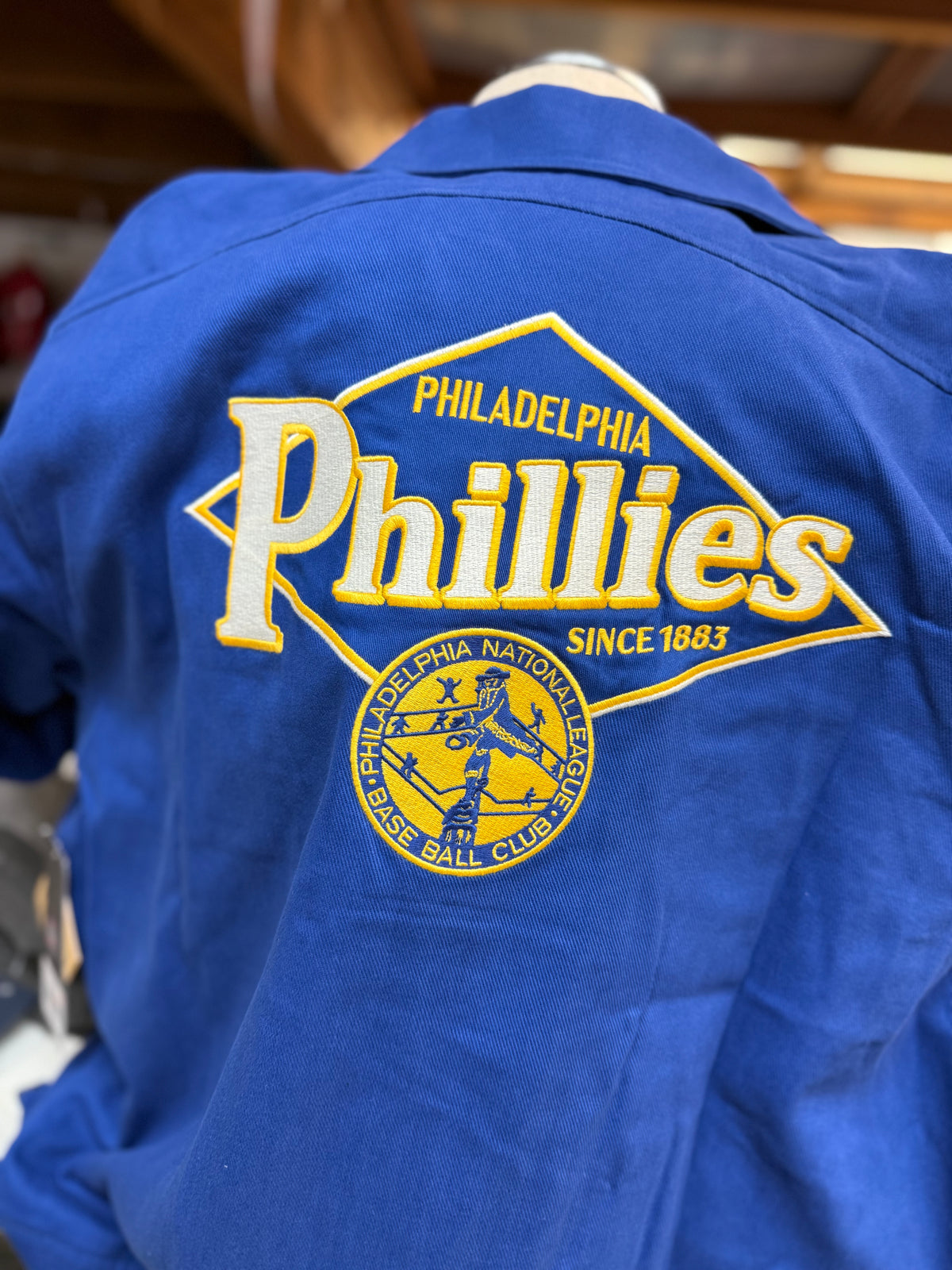 Phillies Throwback 1938 Royal Golden Diamond Homestead Coaches Full Zi ...